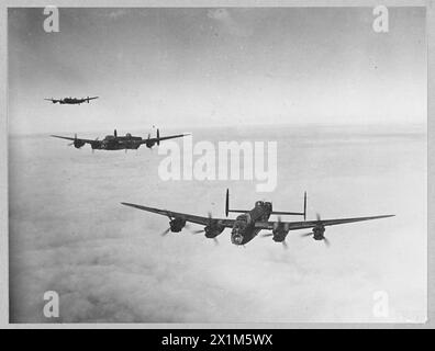 LANCASTER III AIRCRAFT - Picture (issued 1944) shows - Air shot of ...