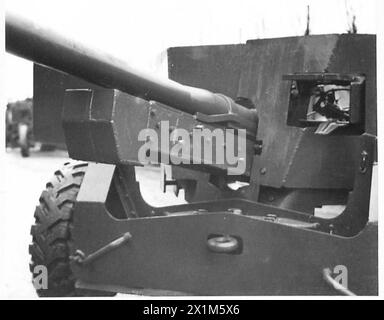 A modified 6-pounder anti-tank gun with a counter-weight under the ...
