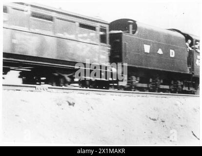 British Army personnel lay railway rails during military engineering ...