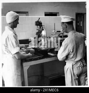 The food preparation room at the Army School of Hygiene demonstrates ...