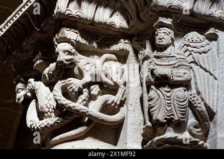 Medieval Bestiary - Capital (12th century) - St. Peter's Cathedral ...