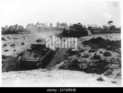 ROYAL TANK CORPS ON MANOEUVRES AT BOVINGTON - Light, medium and heavy ...