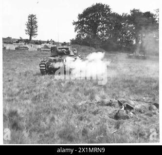 TANK DEMONSTRATION IN NORTHERN IRELAND - Men in slit trenches fire on ...