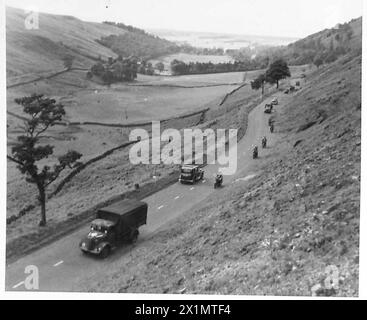 HEADQUARTERS MOVE : SCOTTISH COMMAND - The convoy en route showing ...