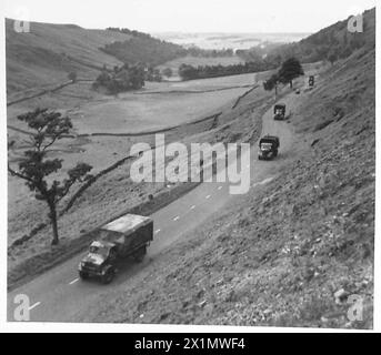 HEADQUARTERS MOVE : SCOTTISH COMMAND - The convoy en route showing ...