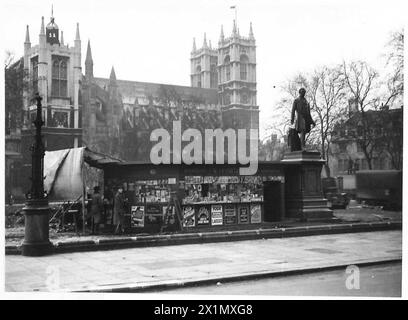 A newly constructed blockhouse in Parliament Square is camouflaged for ...