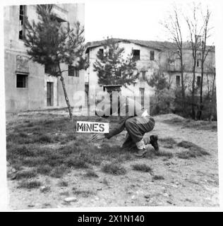 World War II minefield warning sign with German inscription and skull ...