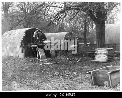 NEW TYPE OF HUT FOR TROOPS - Some of the new huts, British Army Stock ...