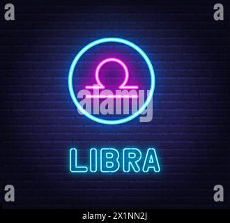 Libra neon sign Stock Vector Image & Art - Alamy