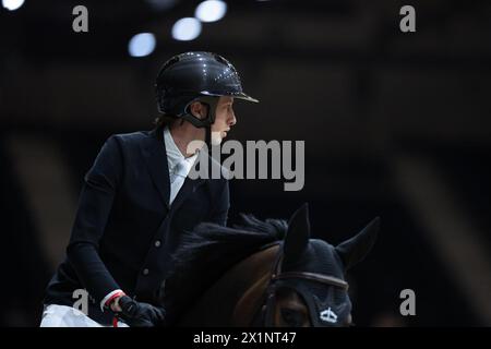 Zain Shady Samir of Egypt with London Eye during the Longines FEI ...