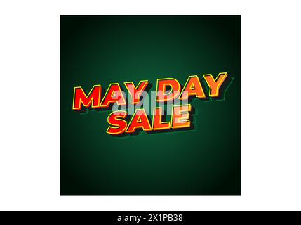 May day sale. Text effect design in 3D look effect with eye catching colors Stock Vector Image ...
