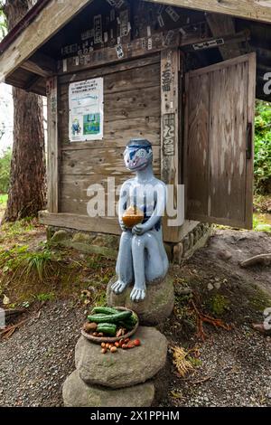 Tono, Jokenji temple, Kappa statues, famous of Kappa(water sprit in ...