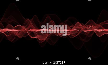 Abstract waves oscillation. Audio waveform. Futuristic wave ...