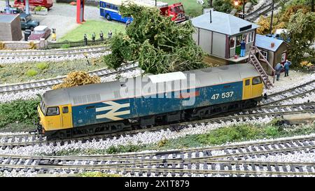 A heavily weathered class 47 OO scale model locomotive Stock Photo - Alamy