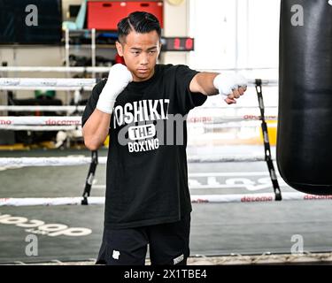 Yoshiki Takei, Japanese professional boxer poses for a photosession ...