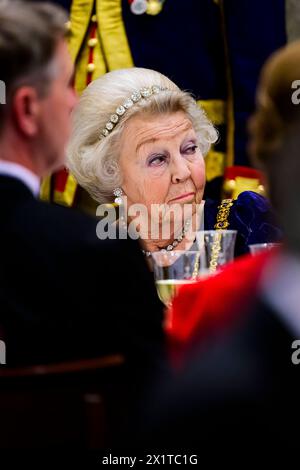 AMSTERDAM - Princess Beatrix during the state banquet at the Royal ...