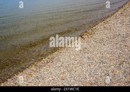 Pebble beach, lake shore, Lake Starnberg, Bavaria, Germany Stock Photo ...
