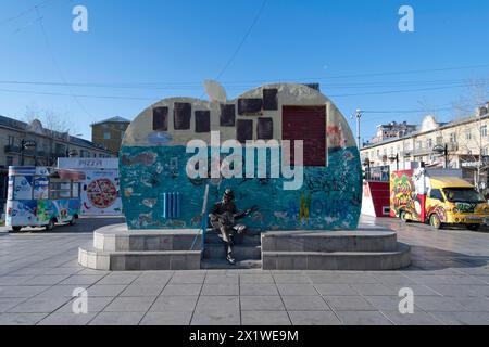 Mongolia, Ulan-Bator, wall painting Stock Photo - Alamy