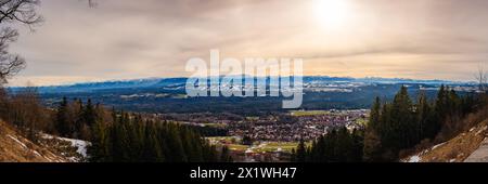 Zugspitze - View from the Hohenpeissenberg with Zugspitze Mountain in ...