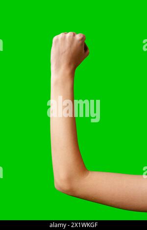 Womans Arm With Green Screen Background Stock Photo - Alamy