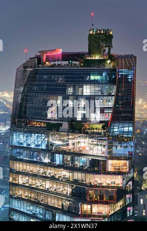 T-One building, Top floor Tichuca Rooftop bar, Bangkok Skyline ...