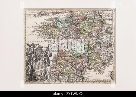 17th century Map of France Stock Photo - Alamy