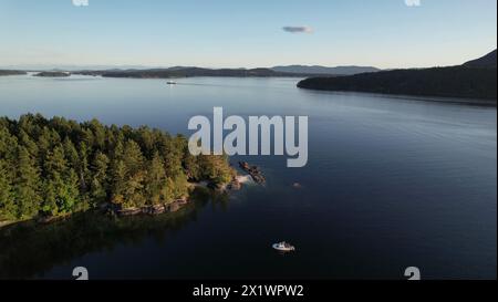 Aerial photograph of Russell Island, Gulf Islands National Park ...