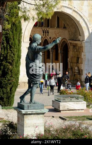 Pincio Area. In the Background the Copy of the Statue of Augustus and ...