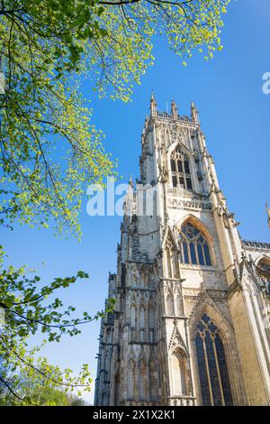 The west end bell towers of York Minster in springtime Stock Photo - Alamy