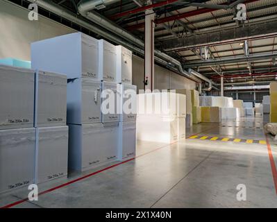 Blocks of foam rubber in warehouse Stock Photo - Alamy