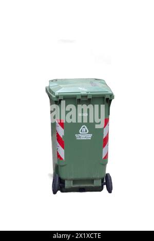 Isolated trash bins in various colors and styles, ready for waste ...
