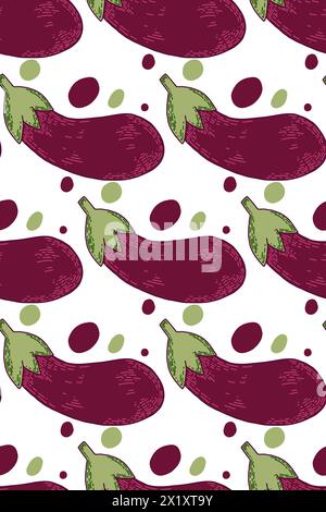 cucumber plant vector pattern on color background Stock Photo - Alamy