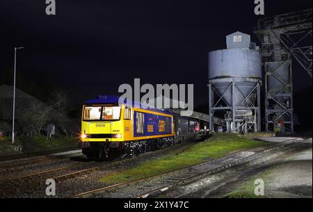 60085 sits at Tarmac Swinden Quarry on 23.3.24 during a organised ...