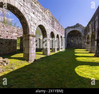 Gattico, Piedmont, Italy - April 17, 2024: Ruins of the parish church ...