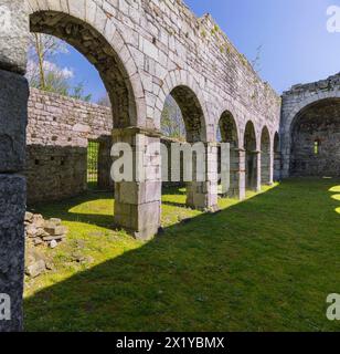 Gattico, Piedmont, Italy - April 17, 2024: Ruins of the parish church ...