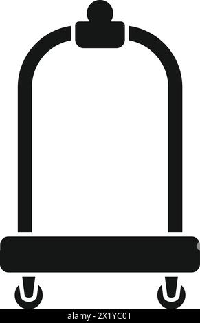 Support move plastic icon simple vector. Steel object. Airport platform trolley Stock Vector ...