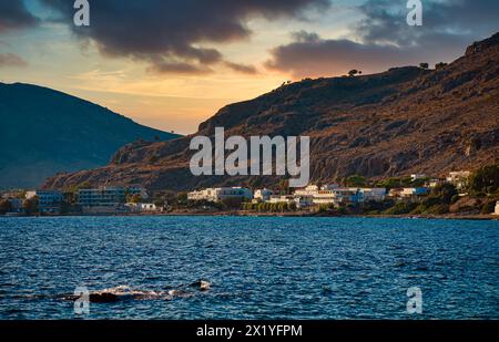 Pefki beach with houses on the island of Rhodes Stock Photo - Alamy