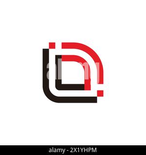 LI Letter Logo With Black Lines Design. Line Letter Symbol Vector ...