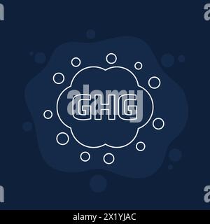 GHG icon, greenhouse gas line vector Stock Vector Image & Art - Alamy