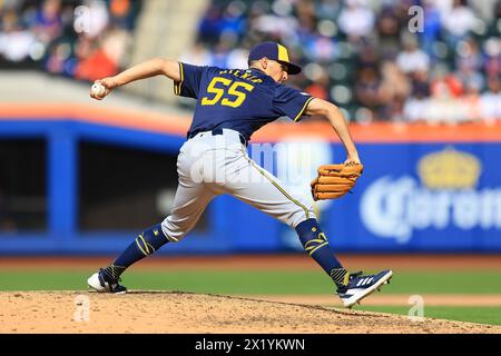 Milwaukee Brewers relief pitcher Hoby Milner delvers in the ninth ...