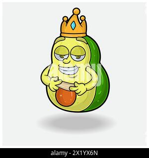 In love mascot half of fresh pomegranate fruits vector illustration ...