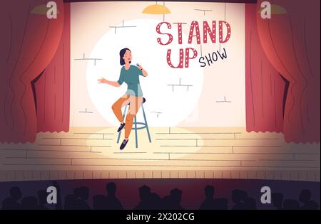 female stand up comedian cartoon character Stock Vector Image & Art - Alamy