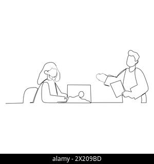 Businessman talking to his colleague. Effective communication in ...