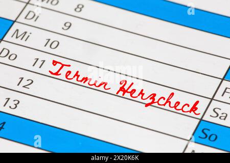Symbolbild Herz-und-Kreislauf-Check-up, Belastungs-EKG: Kalender mit ...