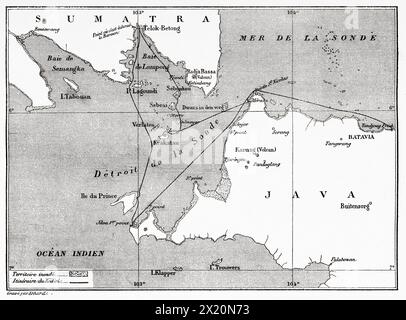 Old map of 1883, world map Stock Photo - Alamy