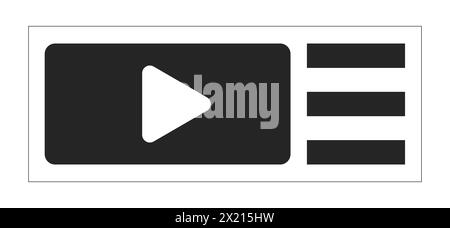 Screen with play button 2D linear cartoon object Stock Vector Image ...