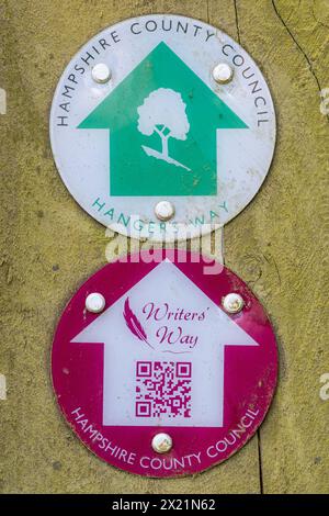 The Hangers Way long distance trail, footpath through countryside and ...