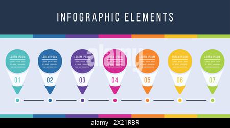 Infographics 5 elements timeline objects for business information ...