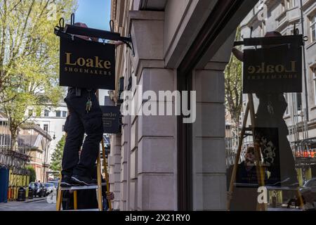 Loake shoemaker, Loake classic English shoemakers since 1880 sign is ...