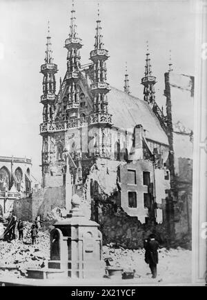 Town Hall at Louvain, Belgium, WW1 Stock Photo - Alamy